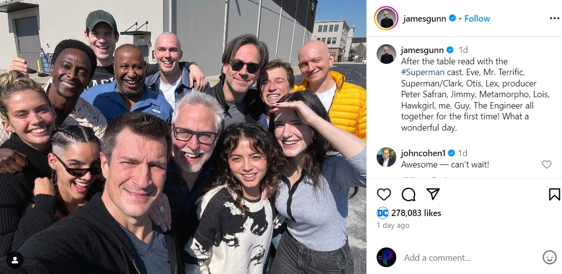 James Gunn Membagikan Foto Pemeran ‘Superman: Legacy’ - POPERS.ID
